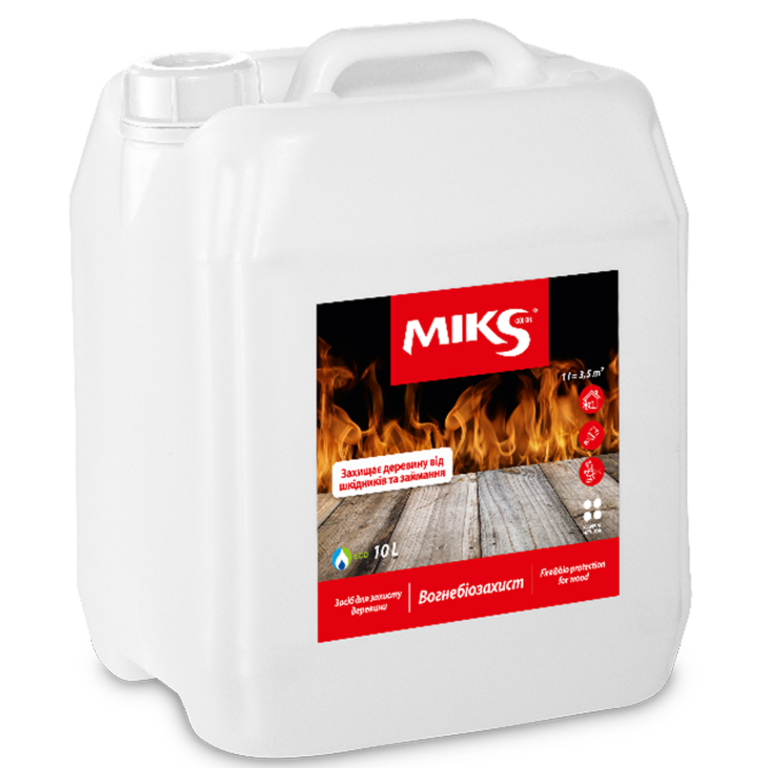 Fire&bio protection for wood - MIKS color